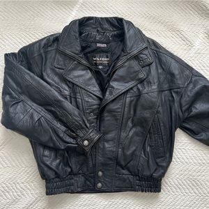Wilsons Leather | Jackets & Coats | Vintage Wilsons Black Leather Heavy ...